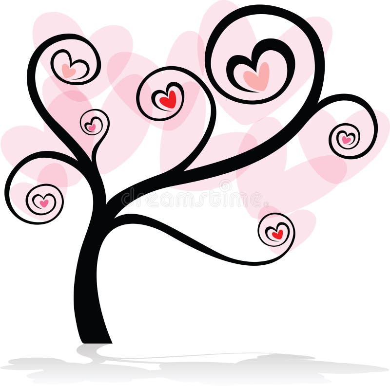 Love Heart Tree Vector stock vector. Illustration of spring - 5057155