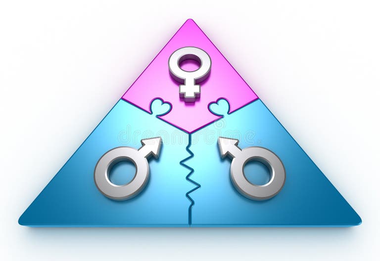 Love Triangle Symbols Stock Illustrations – 363 Love Triangle Symbols ...