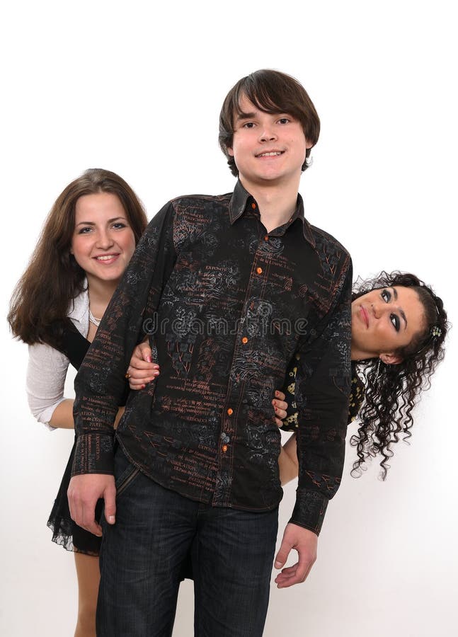 Love triangle stock photo. Image of women, girls, shoulder - 7398230