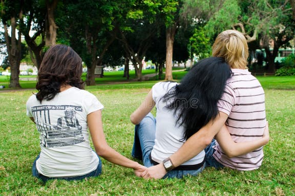 Love triangle stock photo. Image of campus, holding, college - 9540626