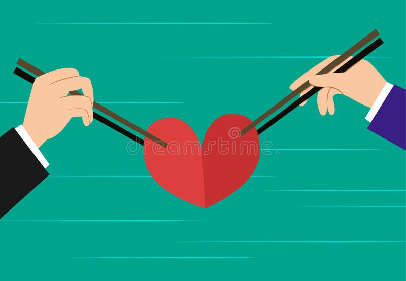 Love Triangle, Love Competition between Two Man Stock Vector ...