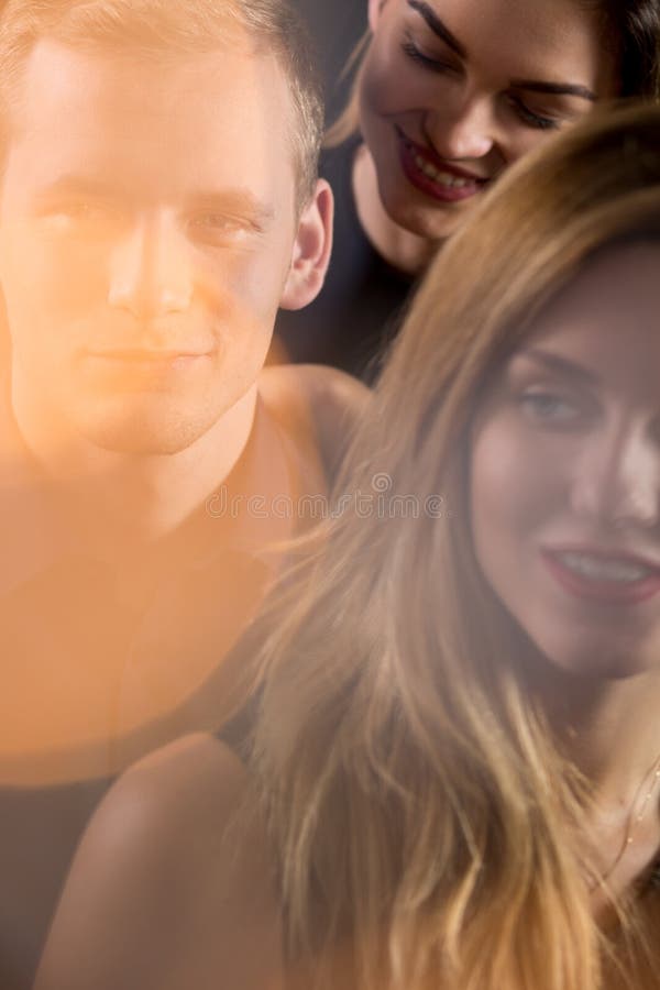 Love Triangle. Two Women and One Man. Betrayal. Stock Photo - Image of ...
