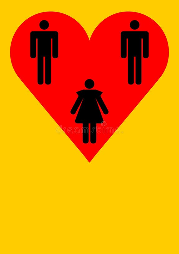 Love triangle graphic stock illustration. Illustration of triangle ...