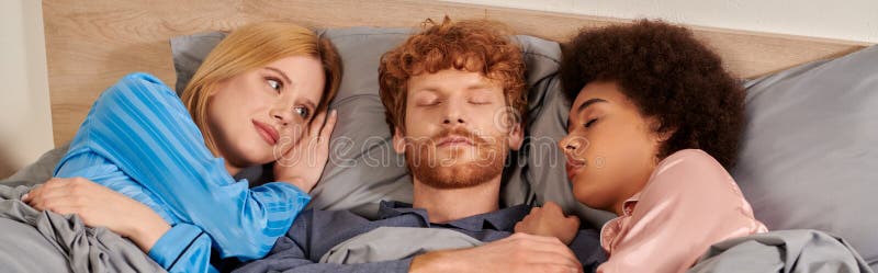 Love Triangle, Polyamorous Relationship, Polygamy, Three Stock Photo ...