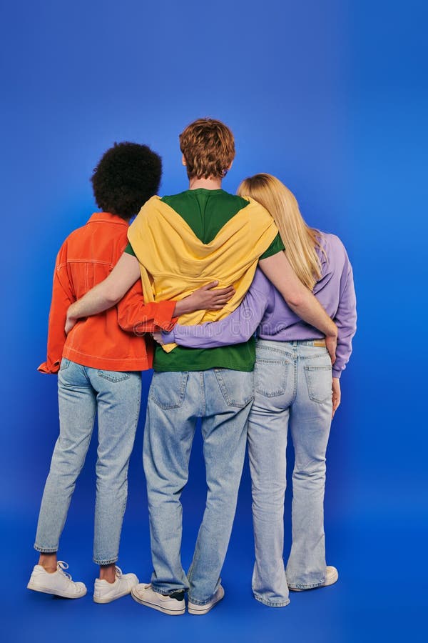 Love Triangle, Polyamory, Three People, Back Stock Image - Image of ...