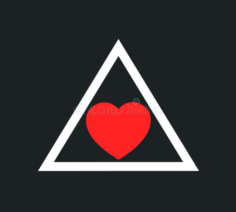 Love triangle stock illustration. Illustration of gender - 35204493