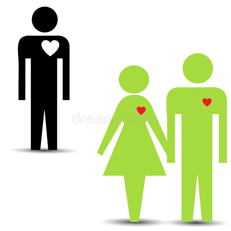 The love triangle pattern stock illustration. Illustration of hearts ...