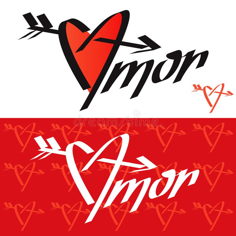 Amor Calligraphy Stock Illustrations – 565 Amor Calligraphy Stock ...