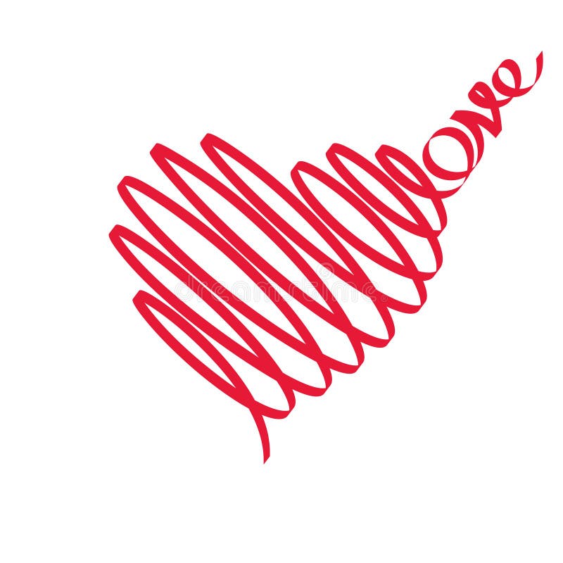 Love Typography. Heart Typography. Love Ribbon Typography Stock Vector ...