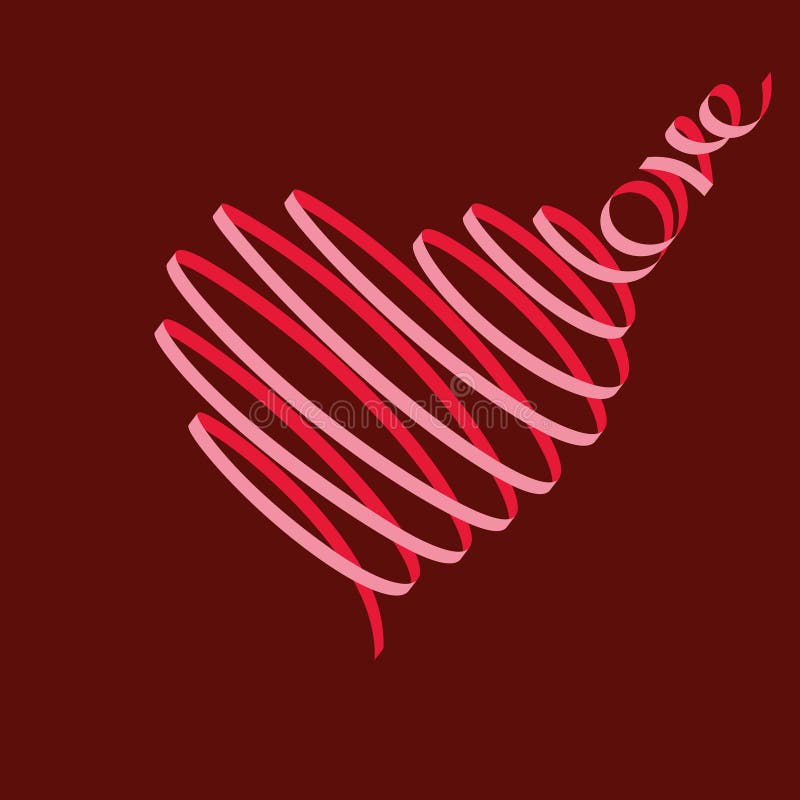 Love Typography. Heart Typography. Love Ribbon Typography Stock Vector ...