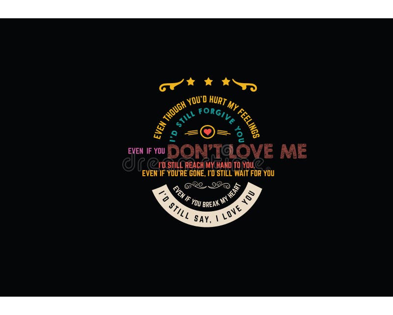 Love Typography Quote Vector Stock Vector - Illustration of couple ...