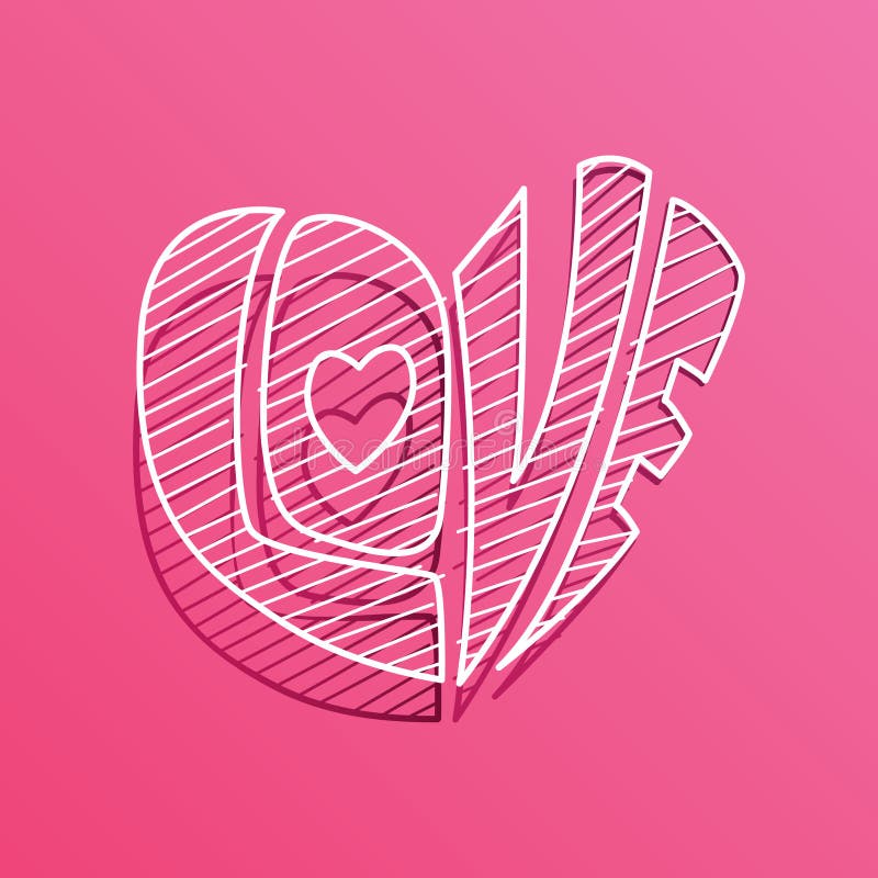 Love Typography. Vector Illustration Decorative Design Stock Photo ...