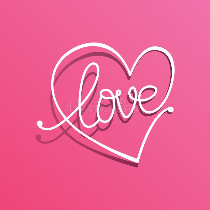 Love Typography. Vector Illustration Decorative Design Stock Vector ...