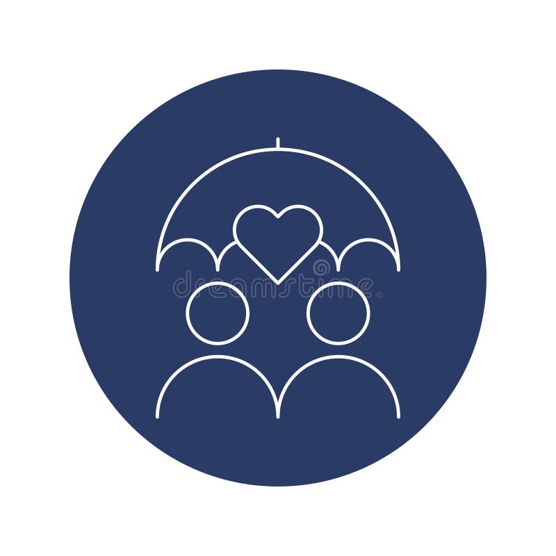 Love, Umbrella, Man, Women, Pure Love Secure Icon Stock Vector ...