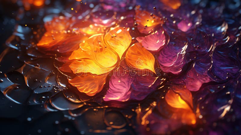 Love Under Electron Microscope Yellow Green Purple Orange Abstract ...