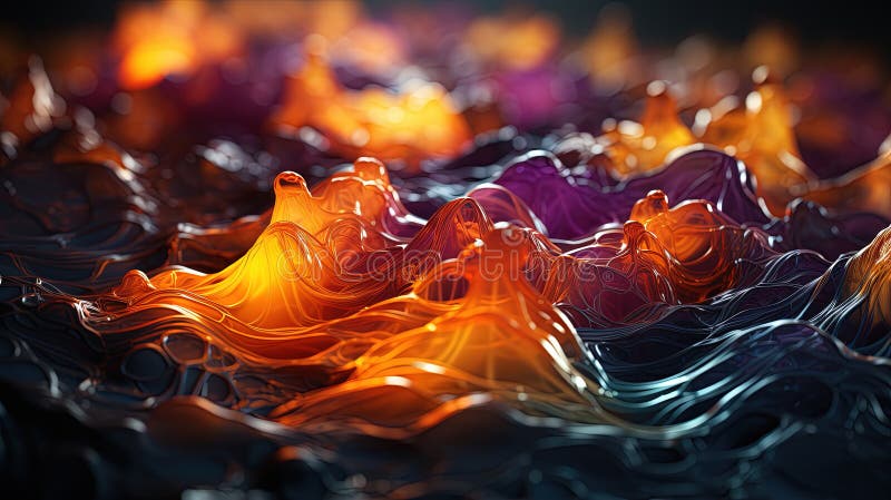 Love Under Electron Microscope Yellow Green Purple Orange Abstract ...