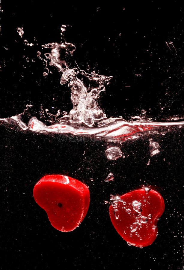 Love Valentine Hearts Make a Splash Stock Image - Image of abstract ...