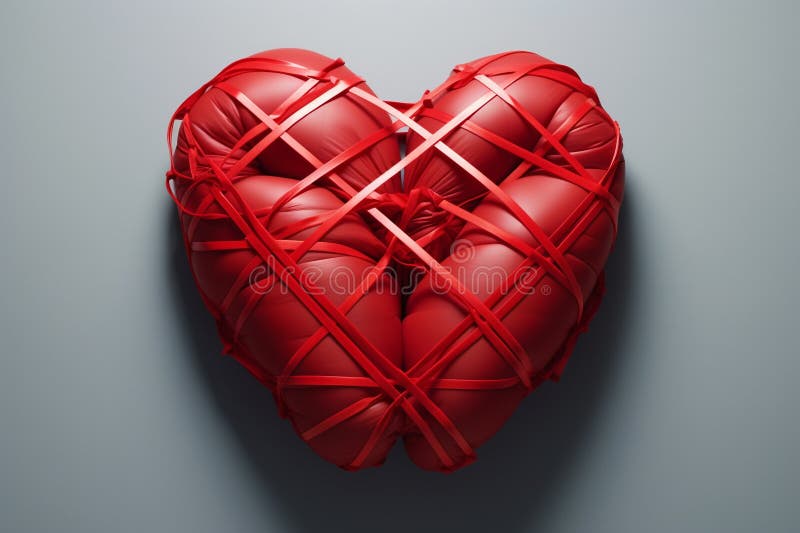 Minimalist Classic Heart Shape Form on Plain Background. Generative AI ...