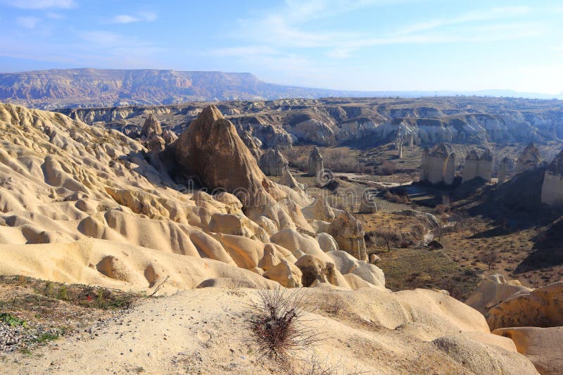 Love Valley in Cappadocia, Turkey Stock Photo - Image of sunny, valley ...