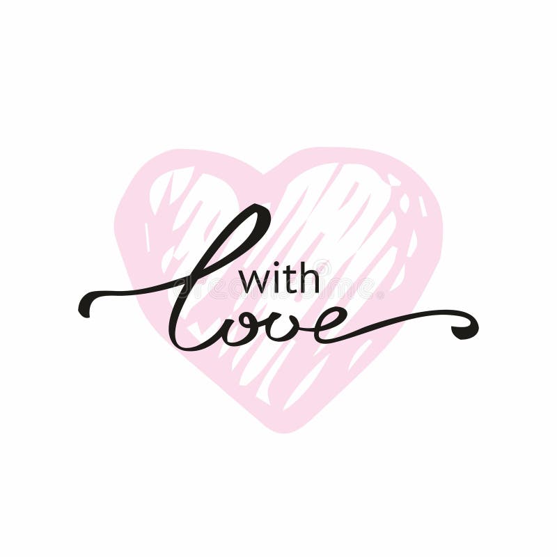 With Love. Vector Illustration for Design Stock Vector - Illustration ...