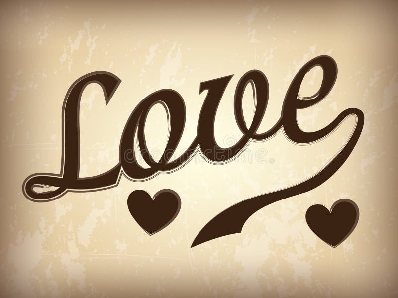 Love vintage stock vector. Illustration of ribbon, clipart - 31653553