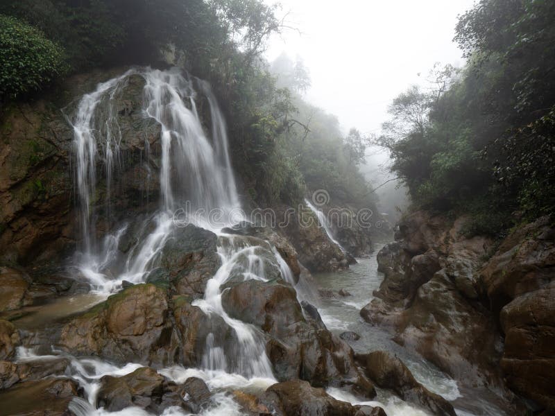 Love Waterfall on Cat Cat Village in Sapa Vietnam Stock Image - Image ...