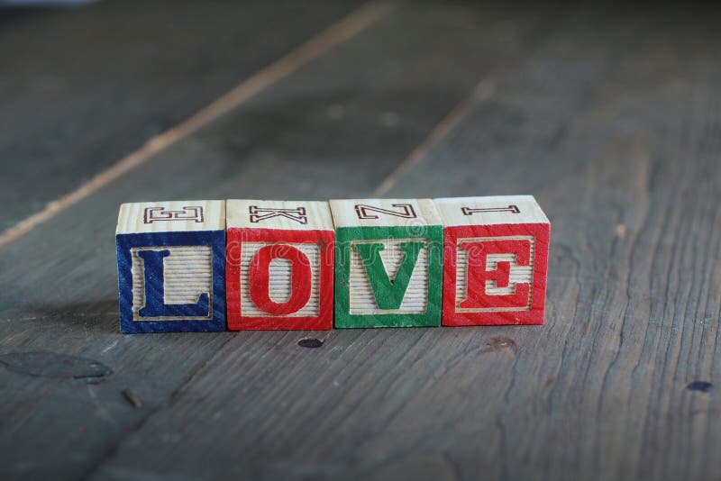 Love wood blocks stock image. Image of communication - 22930985