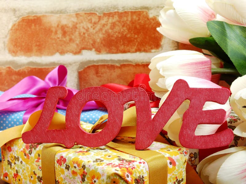 Love Word Background Valentine`s Day Concept Stock Photo - Image of ...