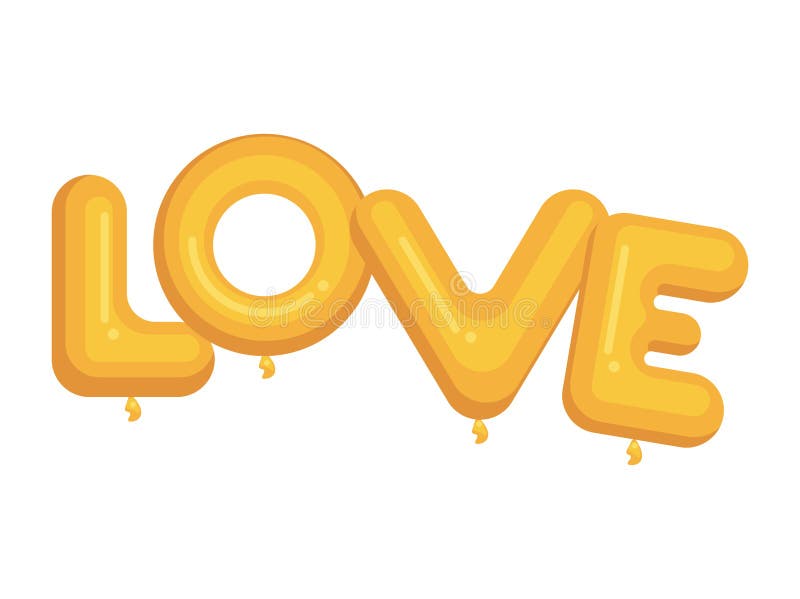 Love word balloons helium stock vector. Illustration of love - 239744727