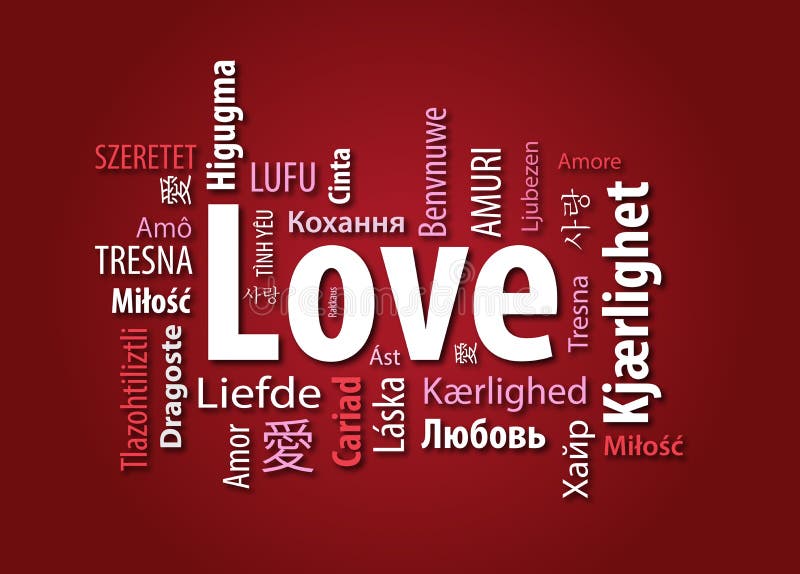 Love Word Cloud stock illustration. Illustration of love - 158104784