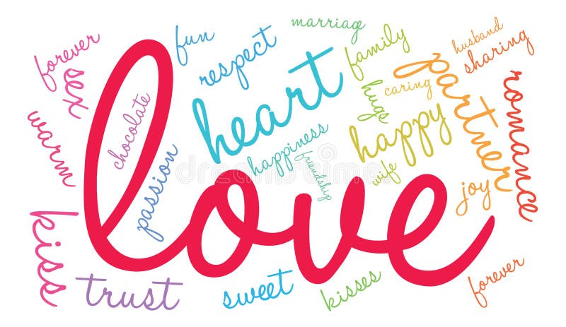Love Word Cloud Stock Illustration Illustration Of Hope 98663404