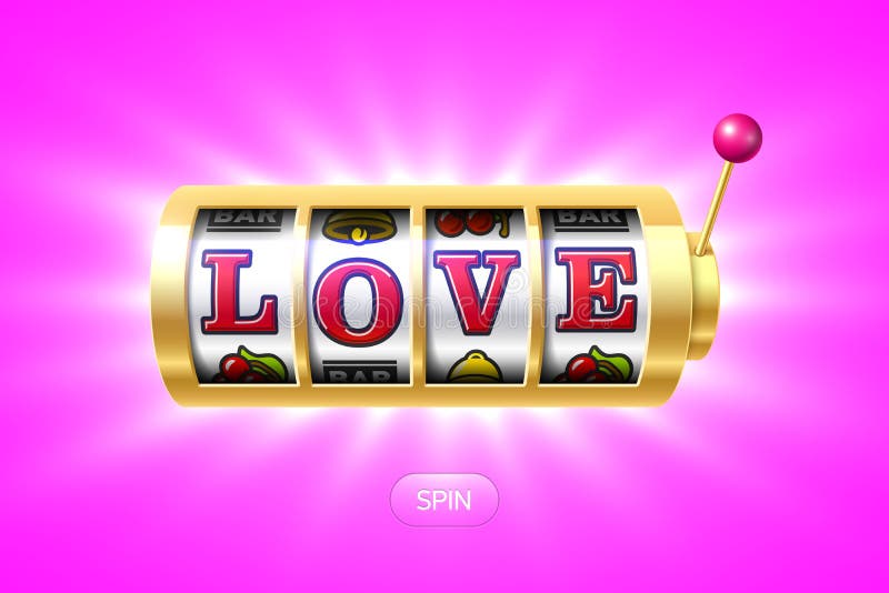 Love Word on Gold Slot Machine Stock Vector - Illustration of luck ...