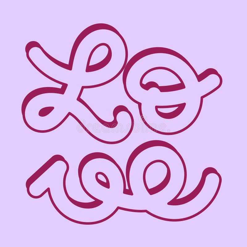 Love Word Hand Drawn Lettering. Symbol of Affection, Loyalty, Kindness ...