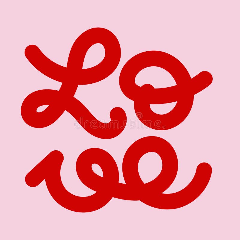 Love Word Hand Drawn Lettering. Symbol of Affection, Loyalty, Kindness ...