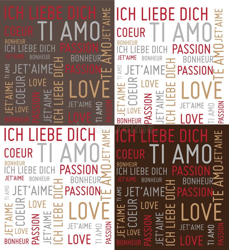 Love words inside hearts stock illustration. Illustration of kiss ...