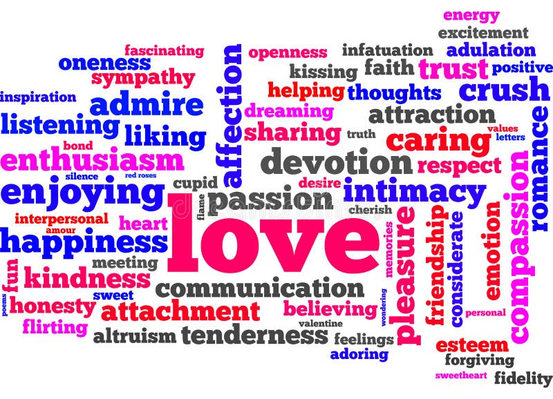 Love words stock illustration. Illustration of honey - 25048378