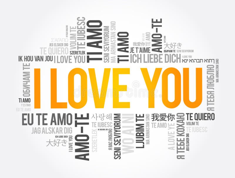 Love Words "I Love You" in Different Languages of the World Stock ...