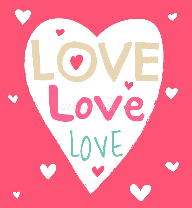 Love Words Inside Heart Shape Stock Illustrations – 126 Love Words ...