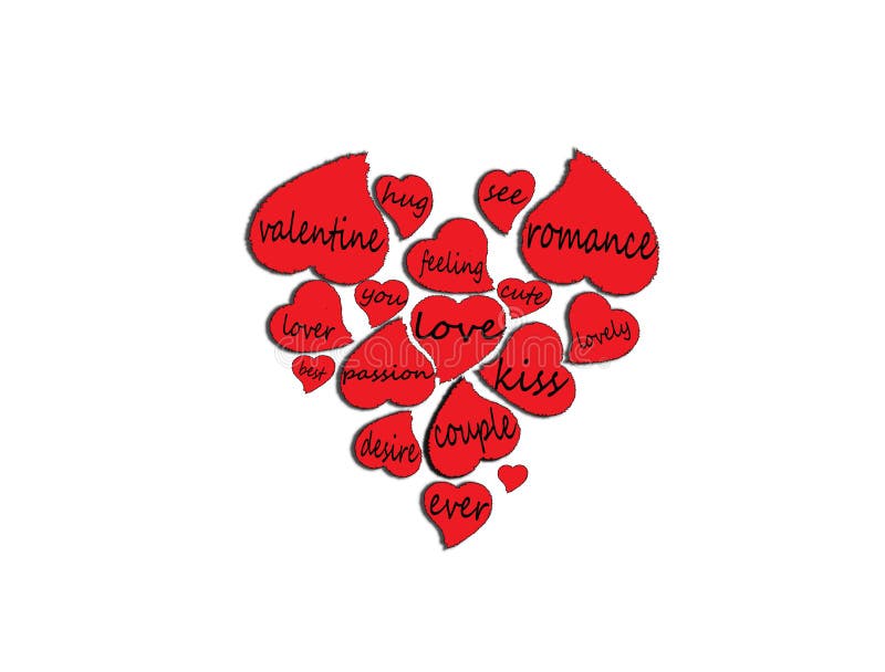 Word Love Inside Hearts Stock Illustrations – 73 Word Love Inside ...