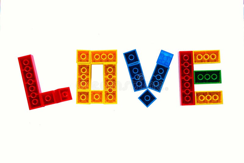 Love words lego stock image. Image of leisure, isolated - 64673015