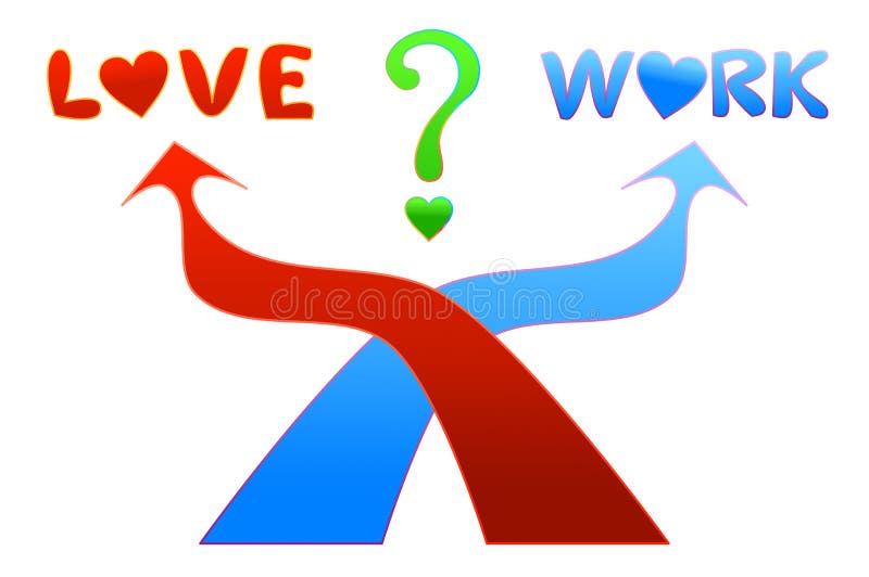 I Love Work Isolated on White Stock Vector - Illustration of hand ...