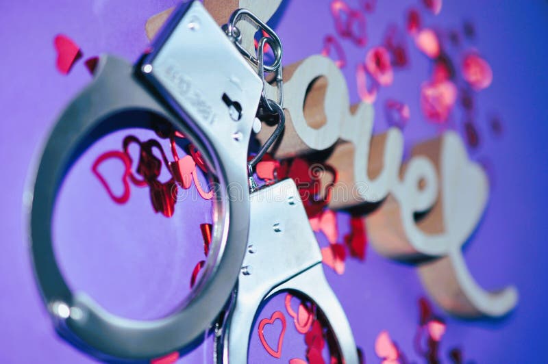 Happy Valentines Day Card Design Stock Image - Image of handcuffs ...