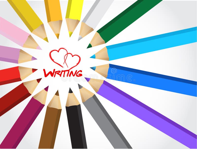 Love Writing Colorful Background Illustration Stock Illustration ...