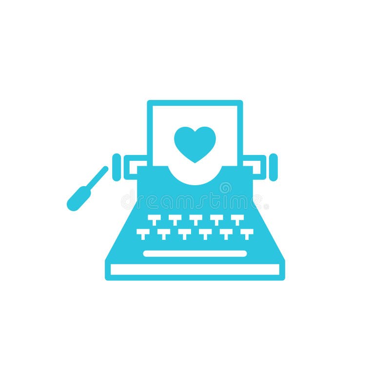 Love Written for Eternity. Vintage Typewriter Icon Stock Vector ...