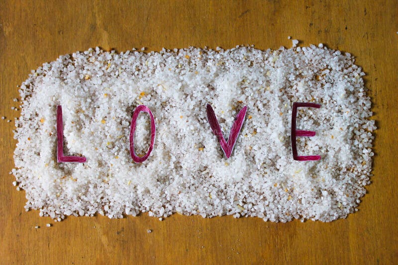 Love Written in Salt stock image. Image of colour, romance - 87134775