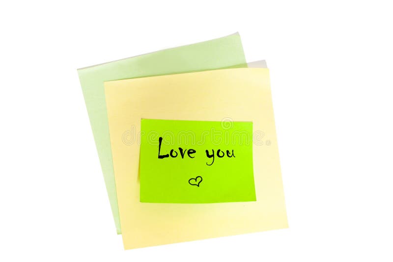 I love you post-it note stock photo. Image of romance - 64819342