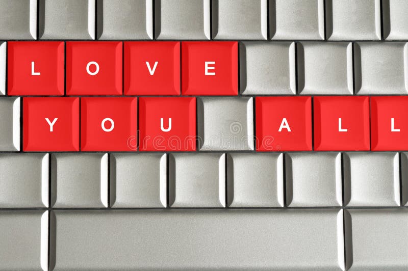 I love you keyboard sign stock illustration. Illustration of computer ...