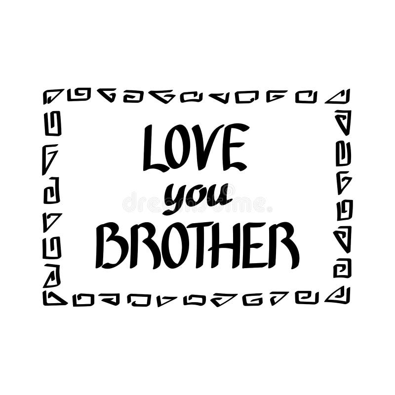 Brother Brush Lettering. Word for Poster. Vector Illustration Stock ...