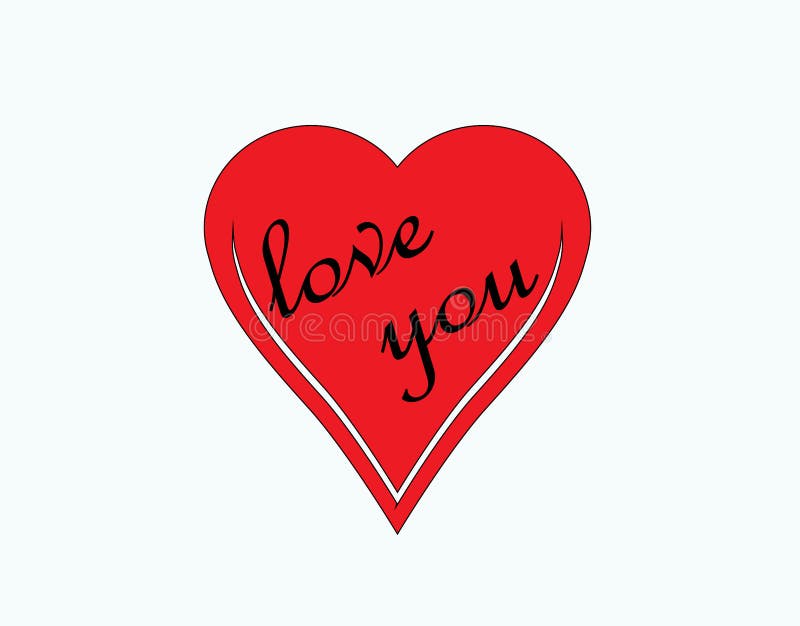 Love Words Inside Heart Shape Stock Illustrations – 62 Love Words ...