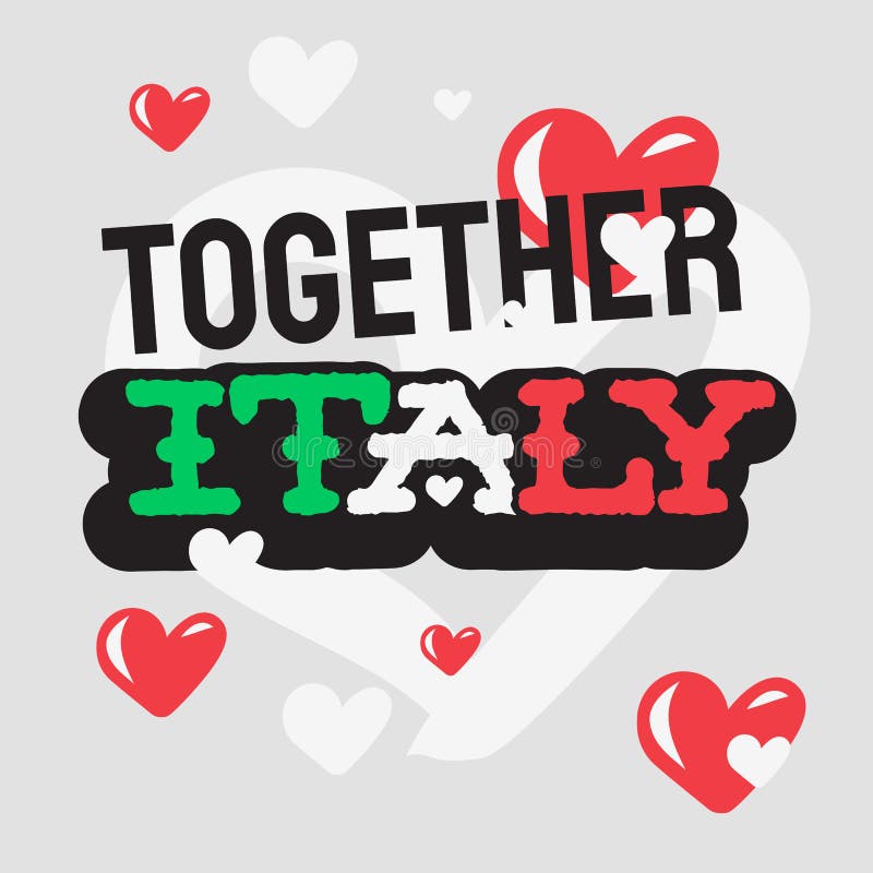 Love You Italy Support Empathy Typographic Vector Design. Stock Vector ...